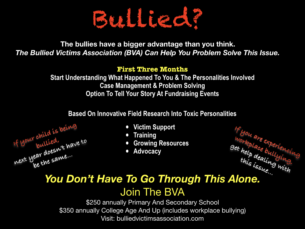 Bullied Victims Association – An Association For Victims Of Bullying